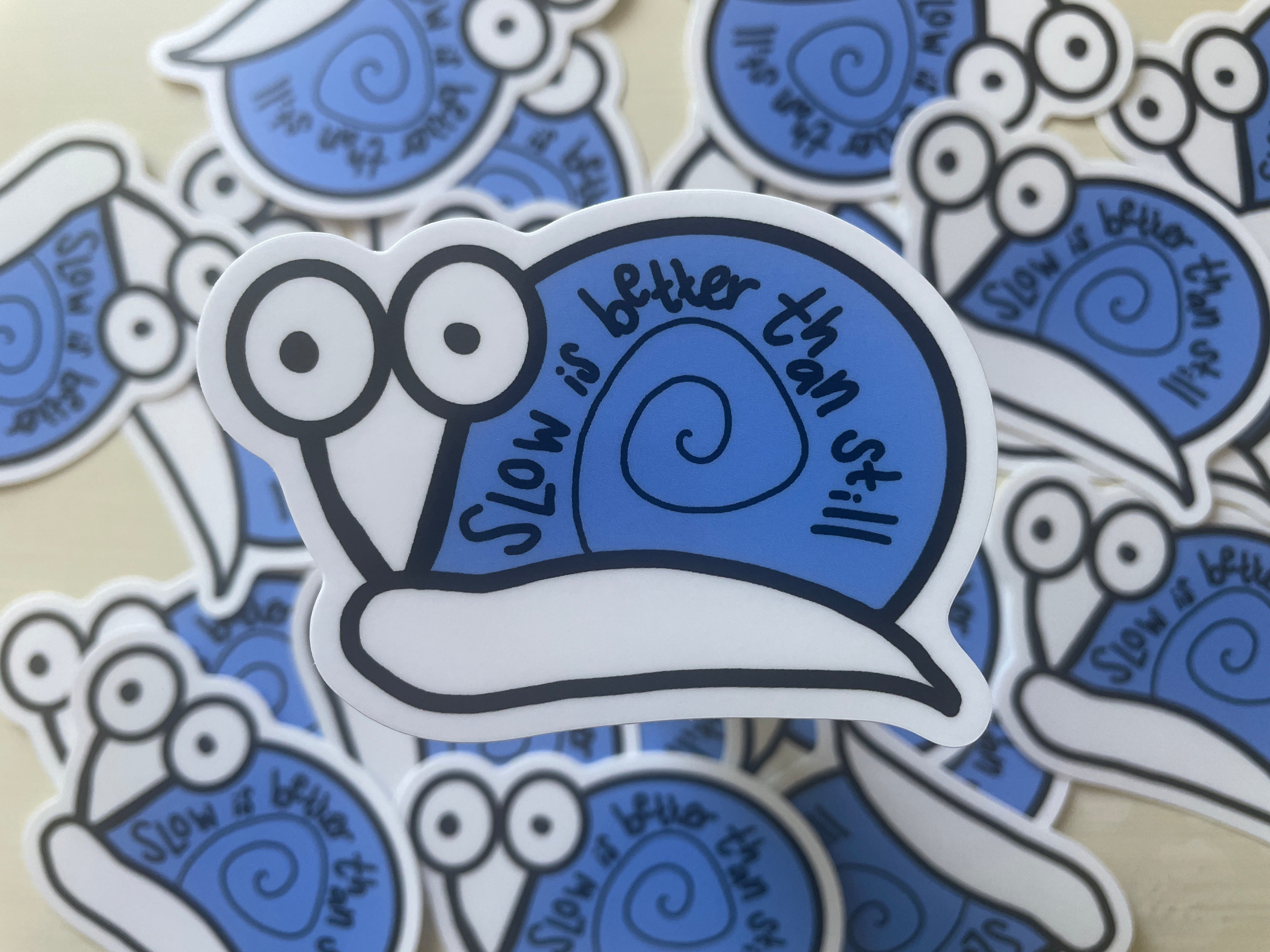 Slow Snail Sticker – emoopossumcrafts